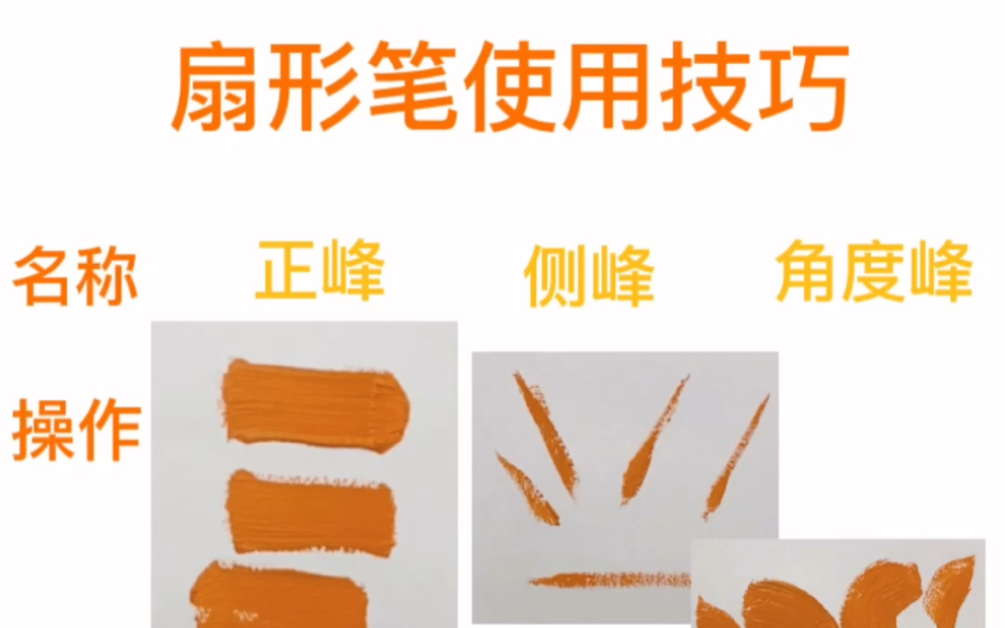 美术生超级干货——扇形笔的使用技巧