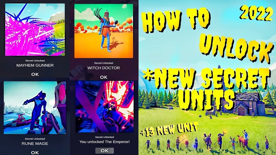 全面战争模拟器:如何解锁新的藏的秘密单位,真是太酷了!