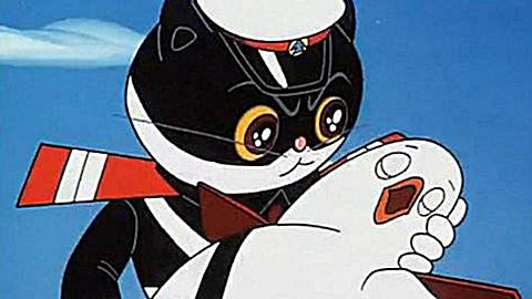 黑猫警长与白鸽警官儿童卡通简笔画