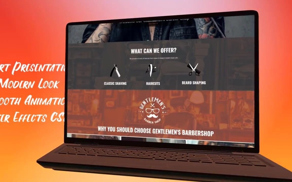 网站宣传介绍片头动画AE模板