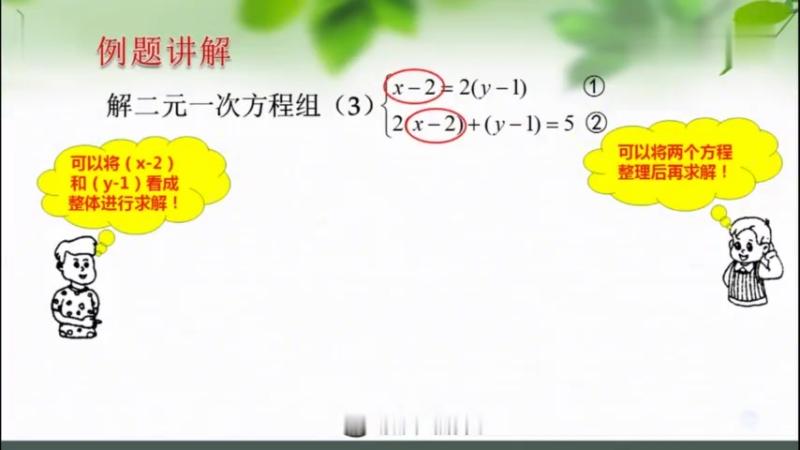 解二元一次方程组(习题讲评课2)