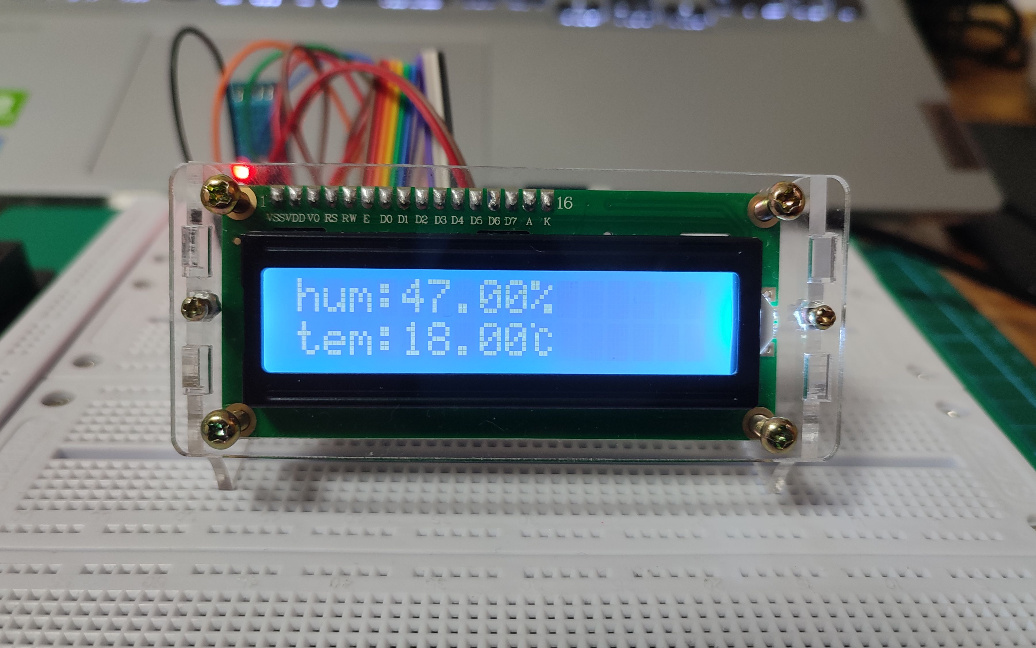 STI作业_Arduino_1602液晶与DHT11温湿度传感器的学习与应用