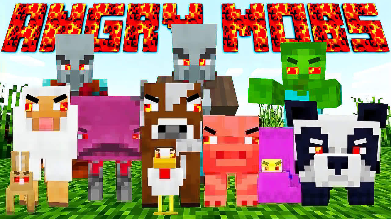 游游解说我的世界:如果动物与村民也会攻击怪物?