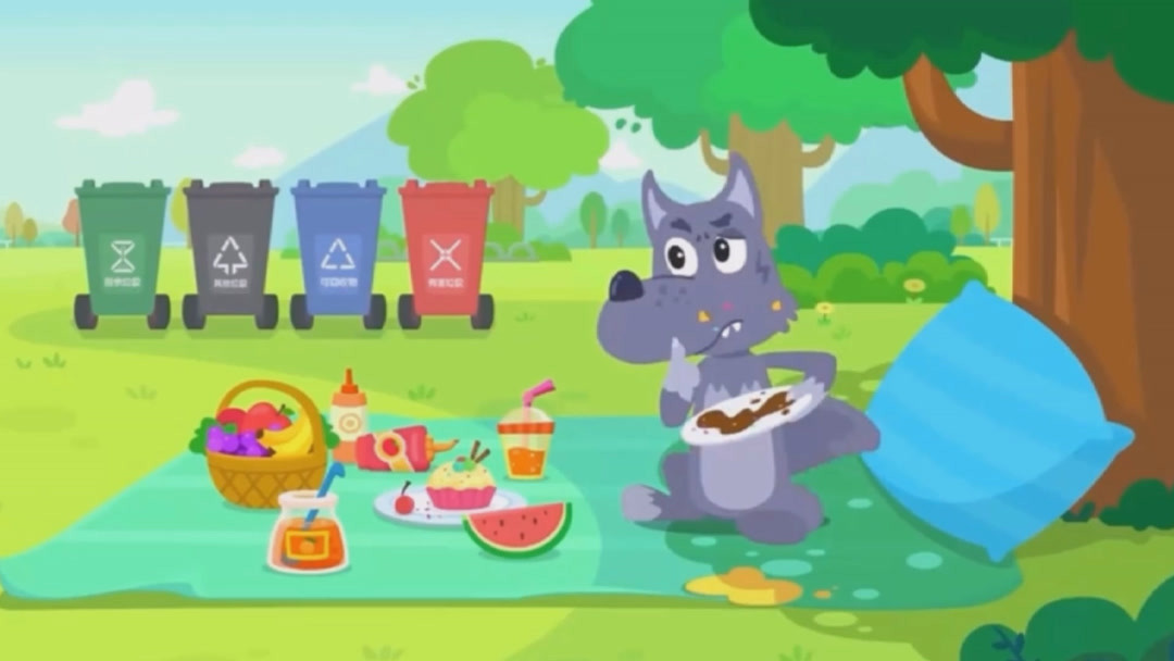 垃圾分类,环保意识。保护人类生存的环境,是地球不受到污染