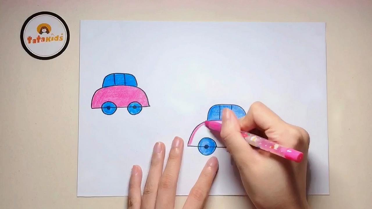 小汽车简笔画-趣味简笔画大全