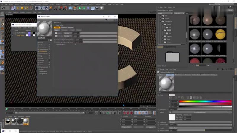 「C4D教程」如何制作标准金属材质