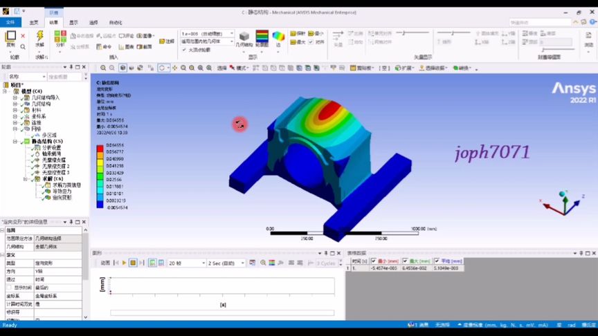 ANSYS WORKBENCH 轴承座结构计算 简单工程应用