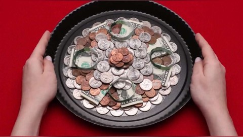 有趣定格动画:不一样的硬币披萨