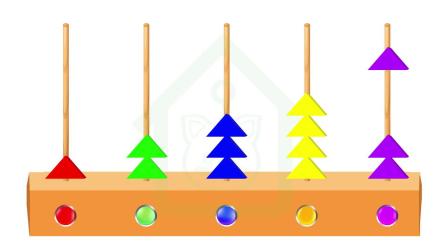 彩色三角形变成苹果,儿童认识颜色和数字,幼儿宝宝早教益智动画