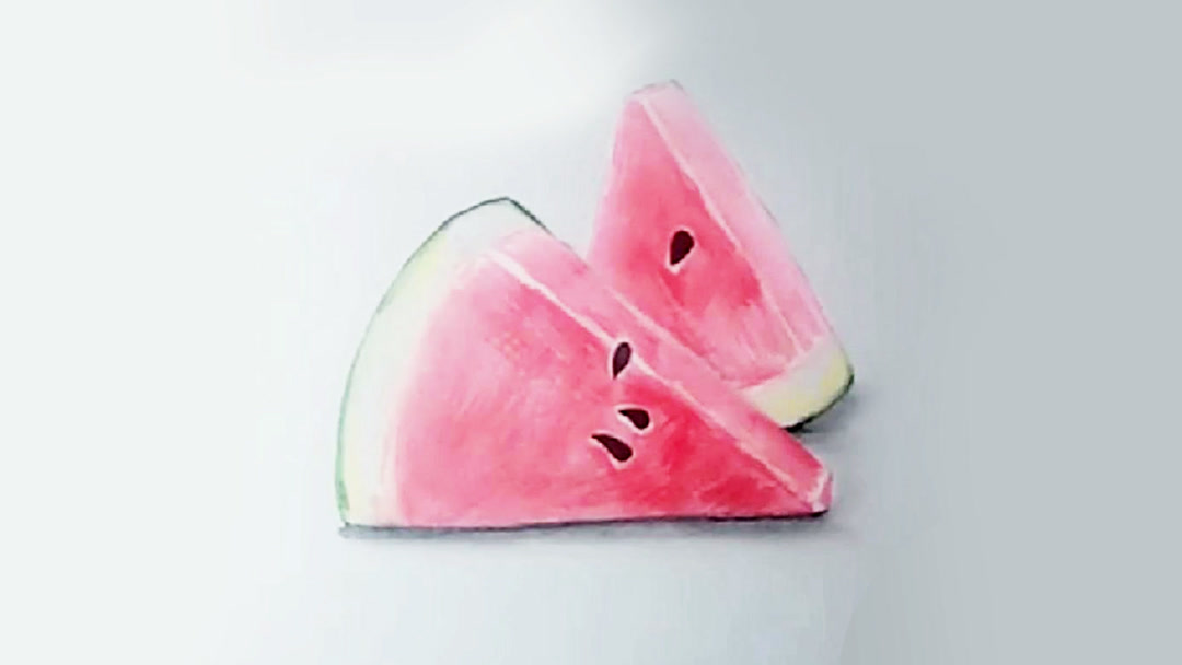 彩铅画入门,西瓜的画法,简单易学!