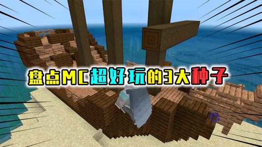 盘点MC超好玩的3款种子,出生点旁边就有两大沉船,开局就发达了