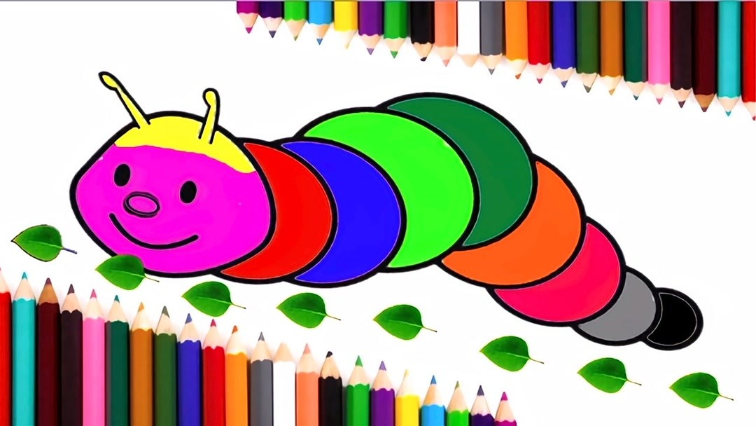 在叶子上爬行的毛毛虫