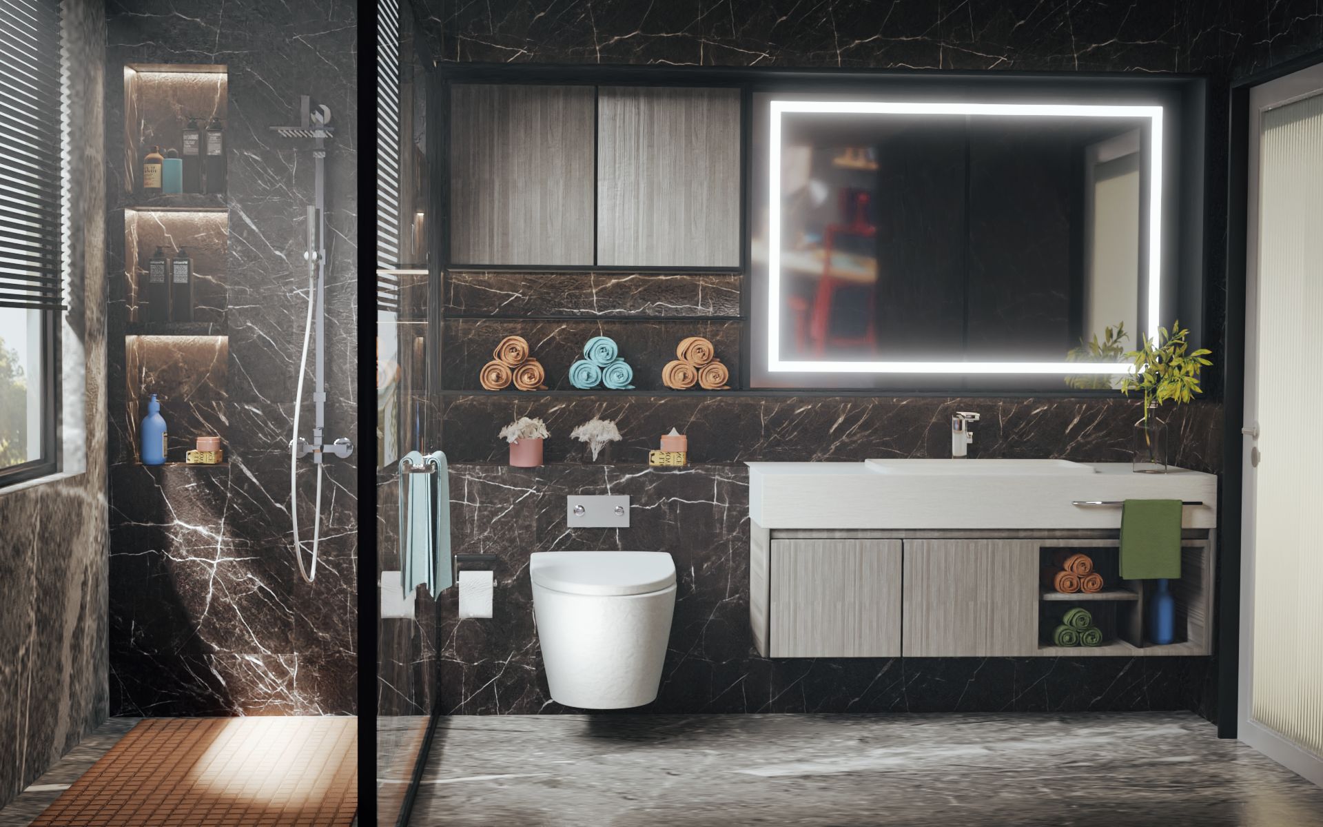 【冲芝】blender场景渲染(欧美卫浴)全课程8#不同塑料材质表达与区分