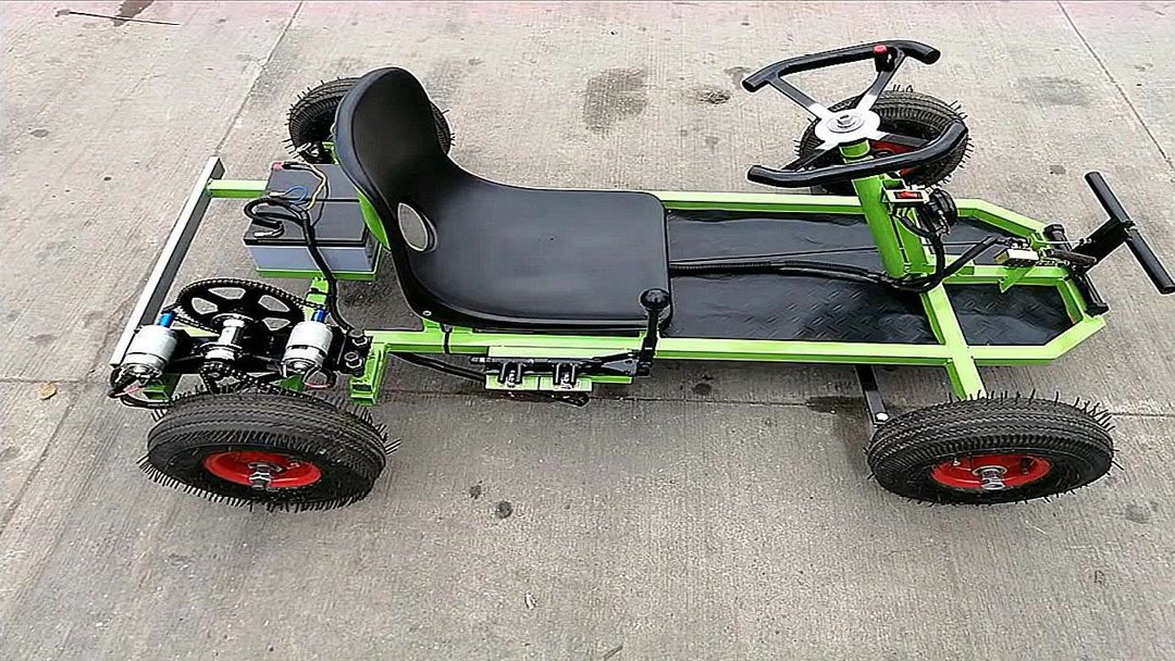 牛人自制电动卡丁车,想玩车自己造,这生活真让人羡慕