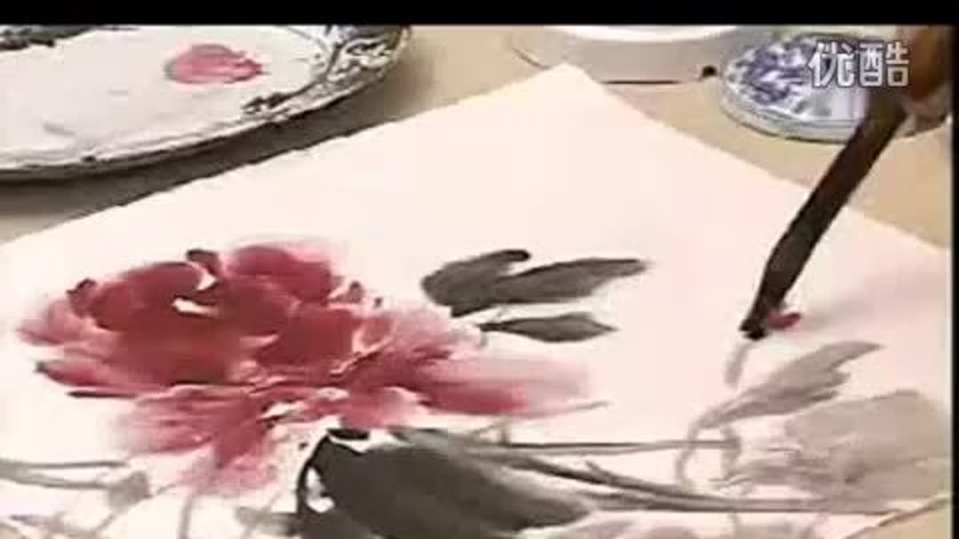 国画基础教程 怎样画写意牡丹 山水画技法教程