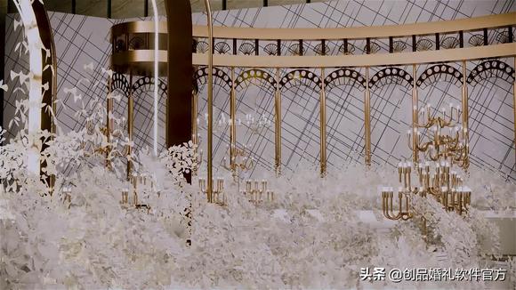 婚礼3D软件画的效果,再配上这段誓言,带入感很强