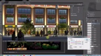 ps亮化效果图制作日常练习-街道建筑外立面亮化