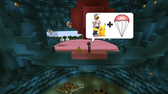 我的世界游戏动画戴夫和皮卡丘怪兽腹中大战恐龙