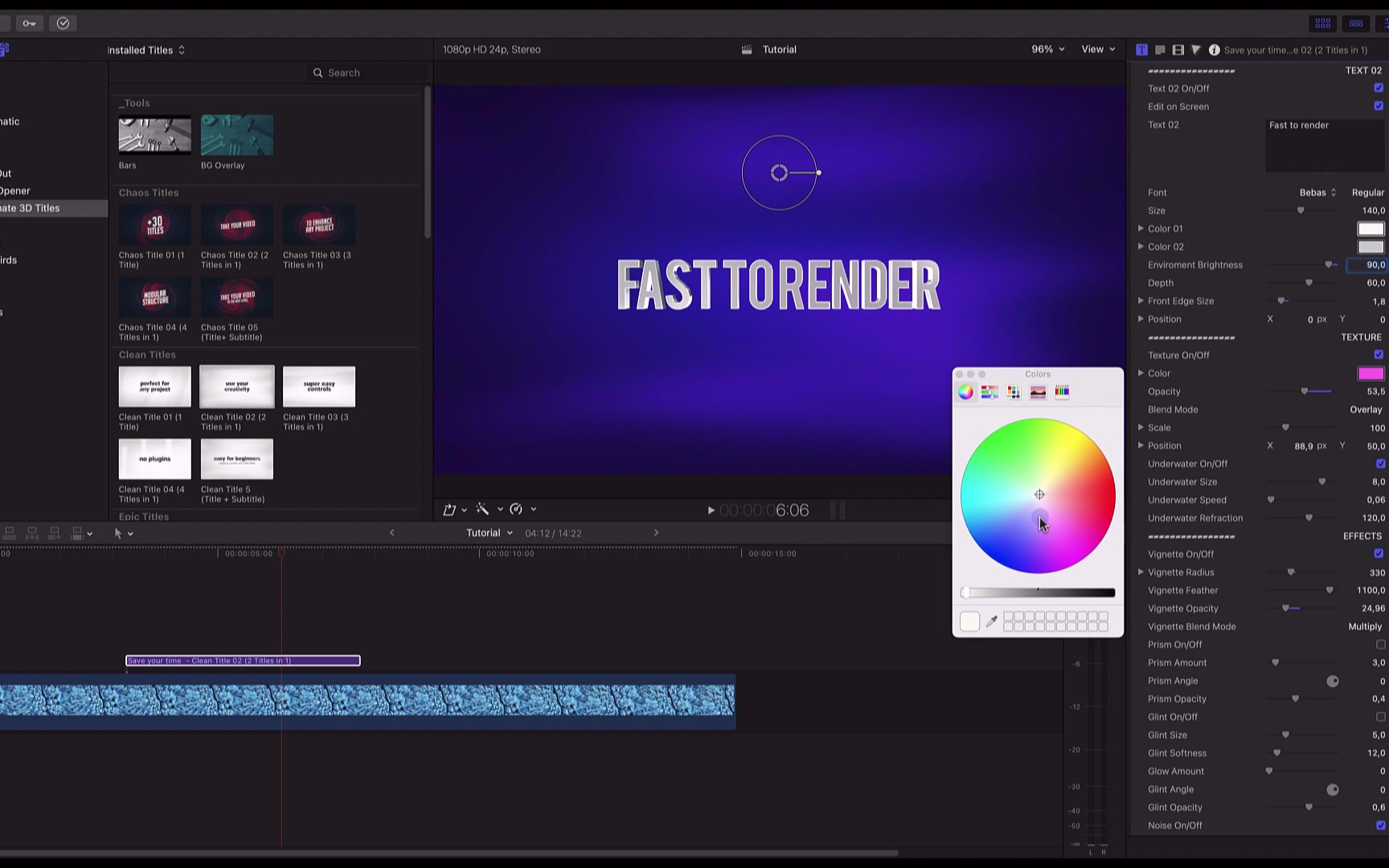 FCPX插件-37个终极史诗大气三维文字标题动画 Ultimate 3D Titles....