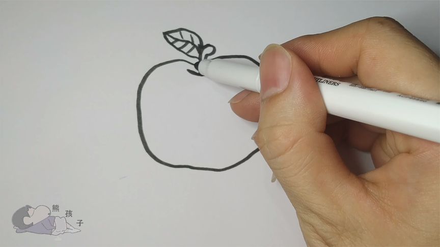 简笔画:最简单的(苹果)画法