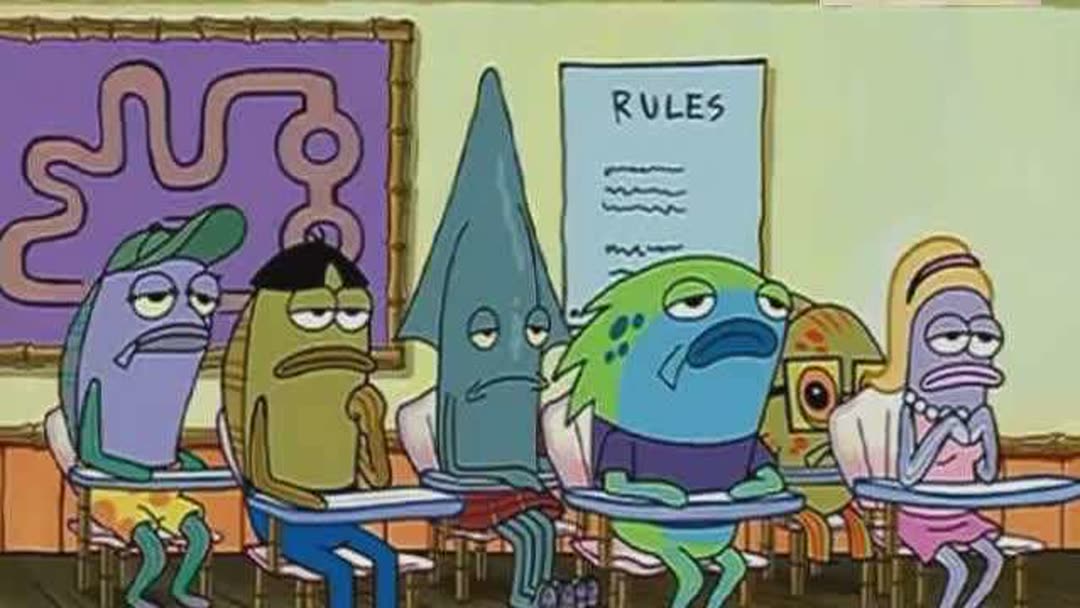 海绵宝宝: 派大星开学作自我介绍, 害羞的不行啊