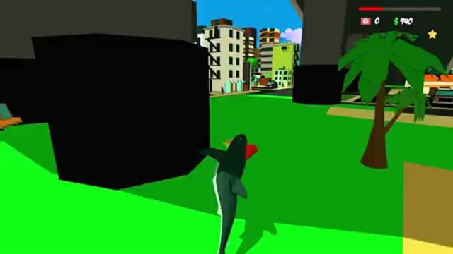 鲨鱼模拟器:小鲨鱼卷土重来,买了大砍刀托马斯360度螺旋!