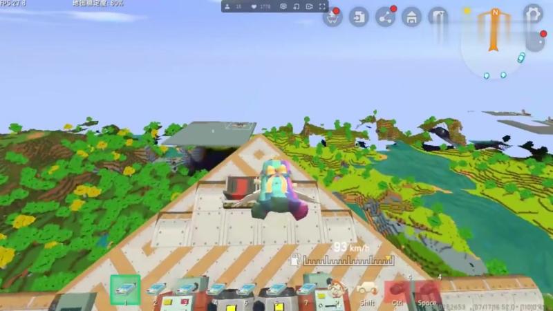 迷你世界:真正可以左右转弯的飞机,大喵做飞机的飞行表演