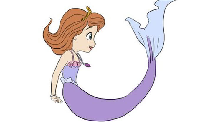 美人鱼小公主苏菲亚儿童亲子简笔画
