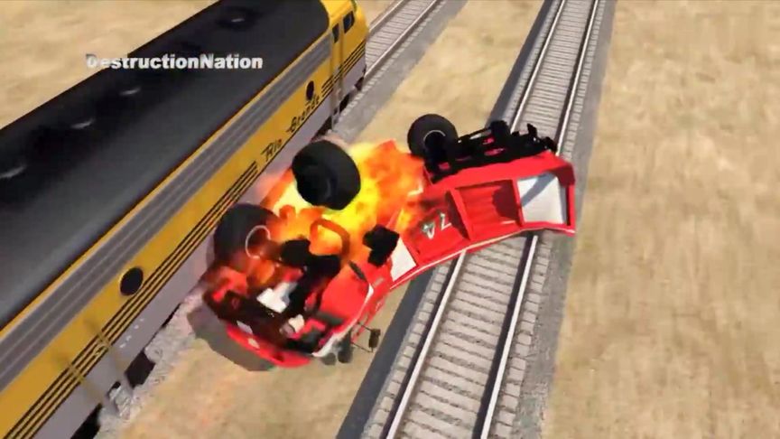 BeamNG模拟汽车卡车摧毁碰撞