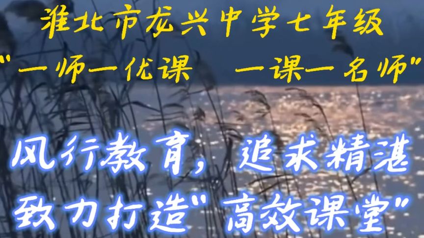 一师一优课,一课一名师,打造高效课堂