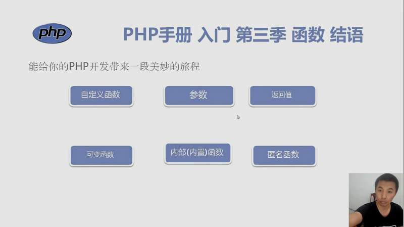 07 PHP手册 入门 第三季 函数 结语