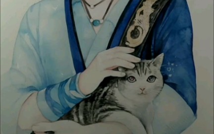 【手绘水彩画】+古风肖战画像/教程