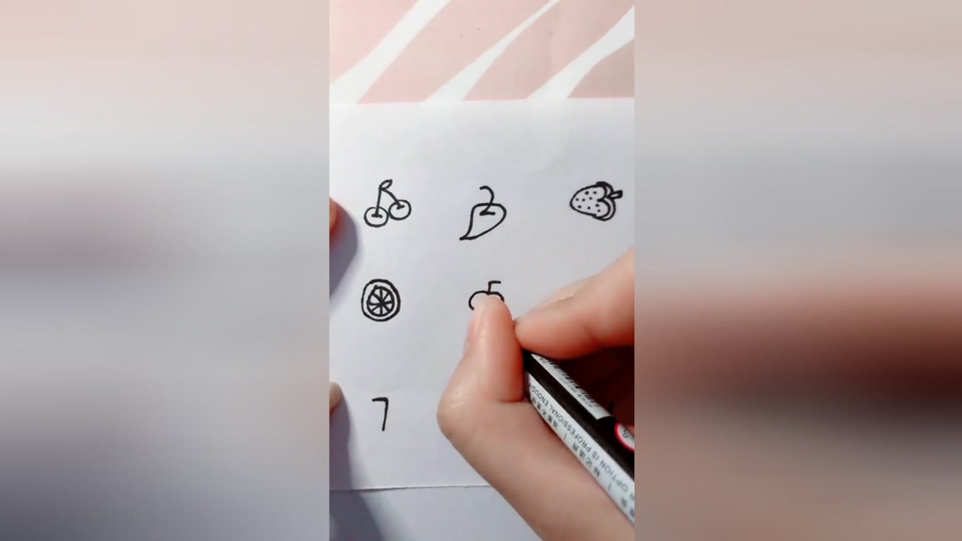 #数字画 数字变蔬菜水果,简单易学,练起来吧!