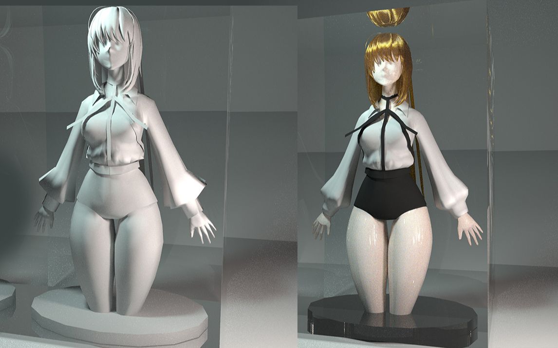 3DMAX人物角色建模教程,二次元手办建模教学,想要性感老婆看这里