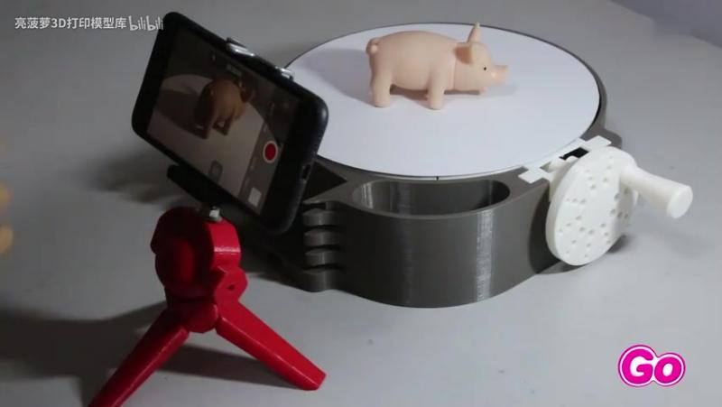 「自制」30元制作可以当3D扫描仪的转台!文件内附教程!「3D打印」...