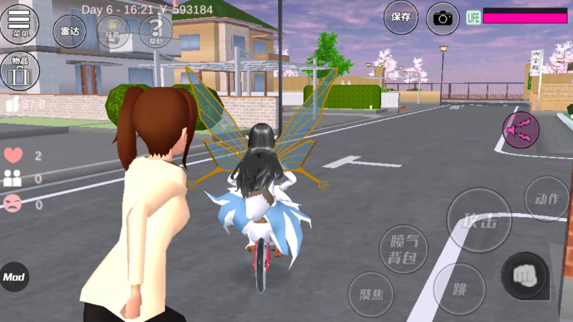 樱花校园模拟器:小夕带三枝保姆来吃寿司,结果小夕吃骨头她吃肉