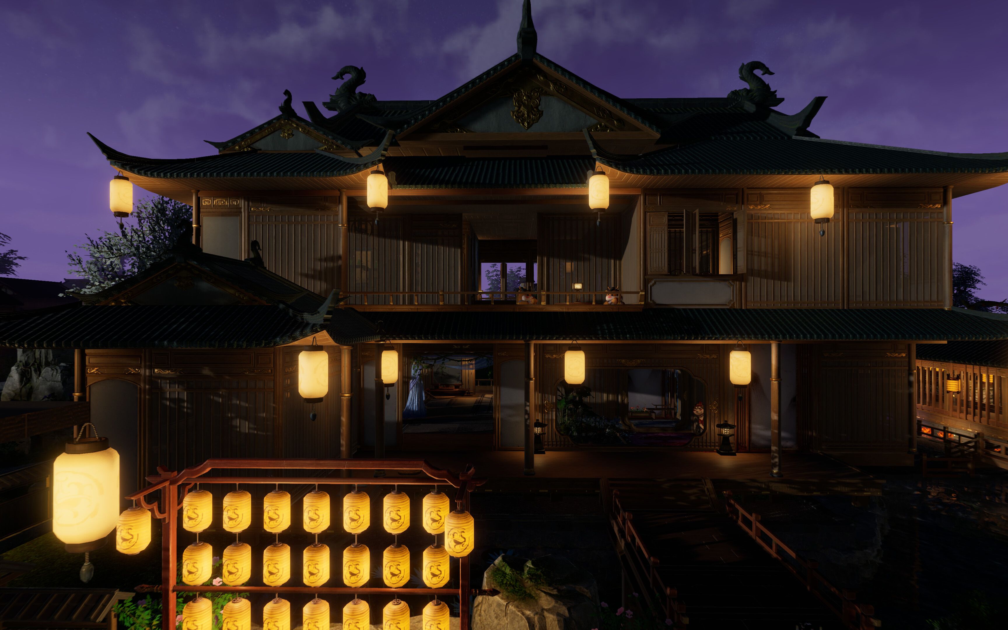 【剑网3】家园模块化二层小房子(没钱买家具的毛坯房)