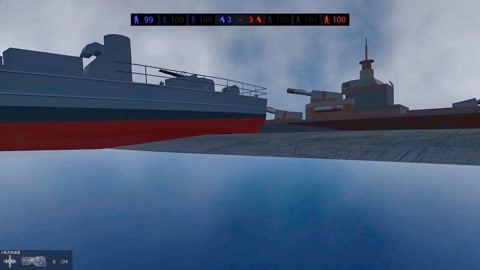 战地模拟器:战舰搁浅了,想办法把它重新开回到水里