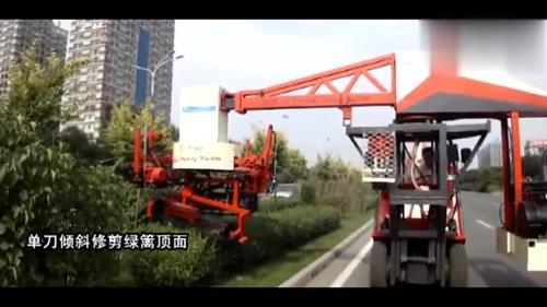 国内研发的高速路绿篱修剪机