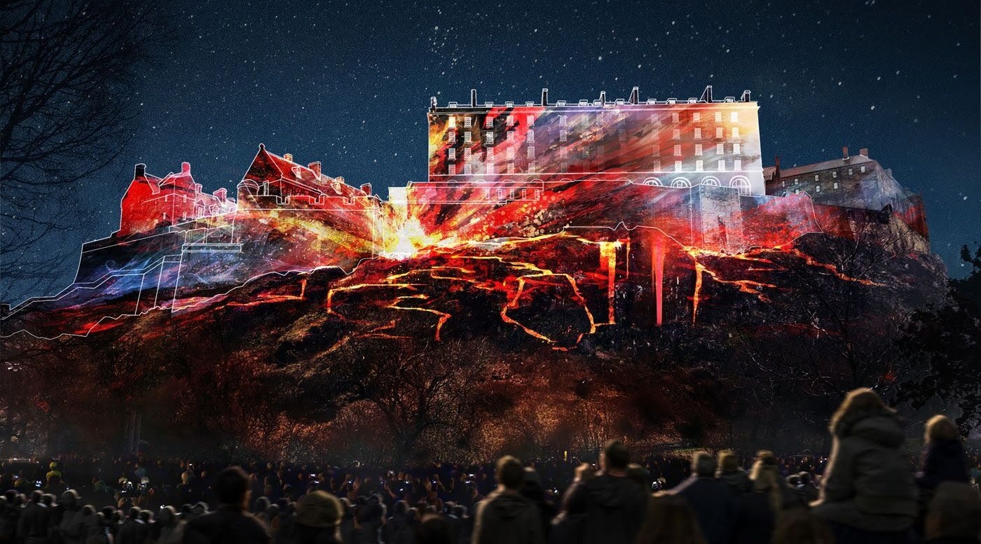 山巅古堡惊现3亿5千万年史诗画卷 爱丁堡艺术节开幕