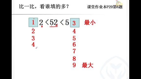 小学数学一年级下-课时14-顺序、比大小练习课