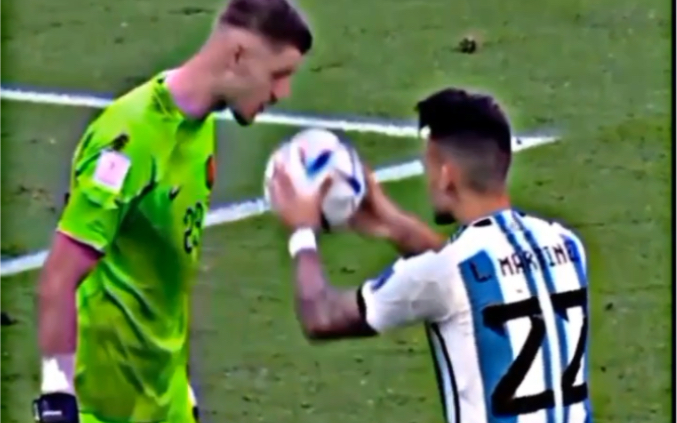 阿根廷荷兰点球大战,阿根廷赛点荷兰门将试图干扰小公牛劳塔罗,小...