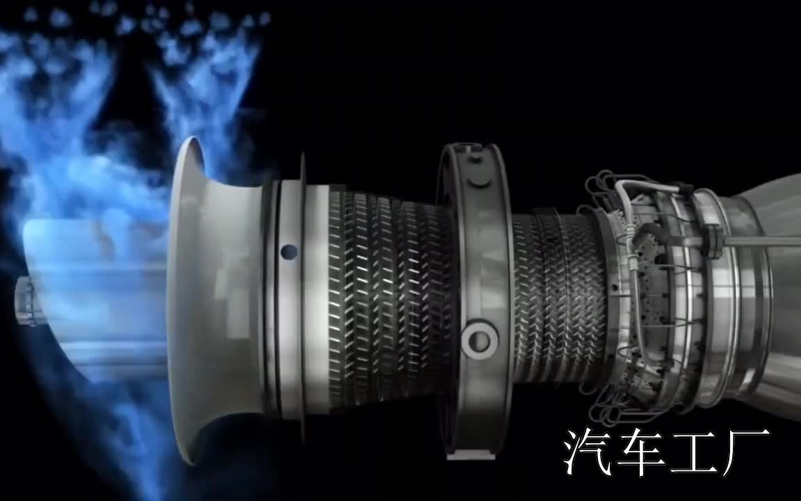 『燃气轮机的工作原理』飞机引擎的原理类似,涡喷涡扇或涡轮轴...