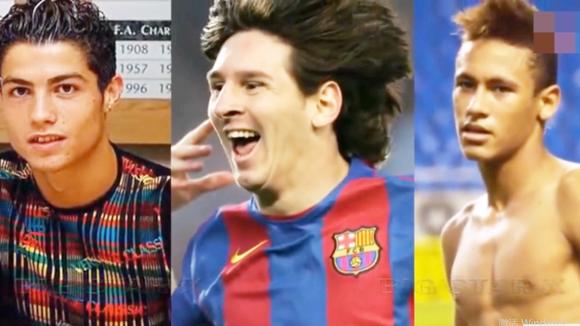 你所没见过的C罗和梅西和内马尔成长过程