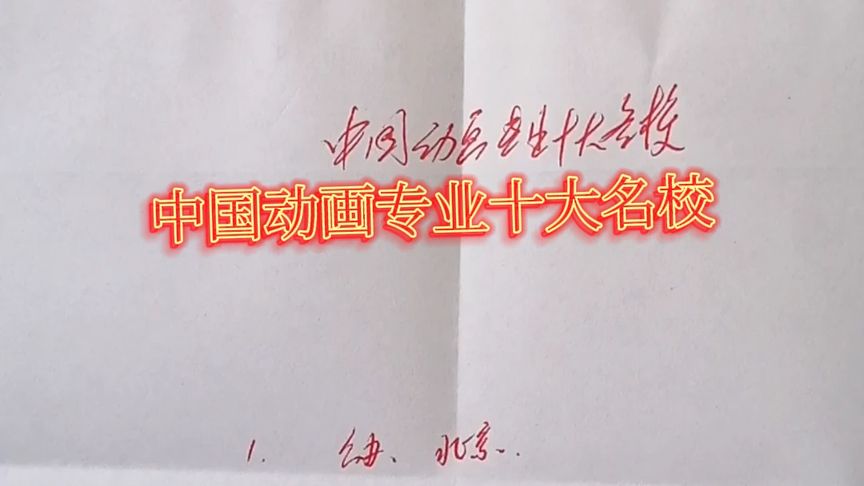 中国动画专业十大名校,你知道几所?