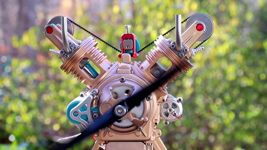 组装模型发动机(延时动画)