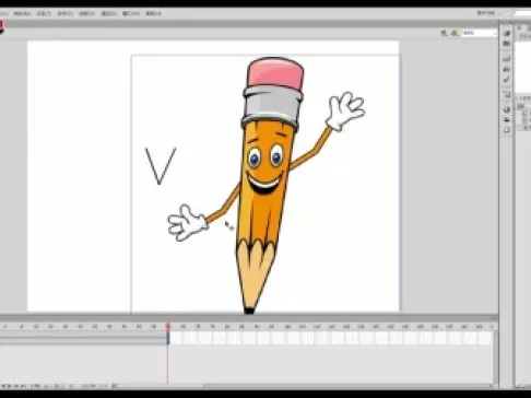 在flash里面如何制作写字的效果呢?