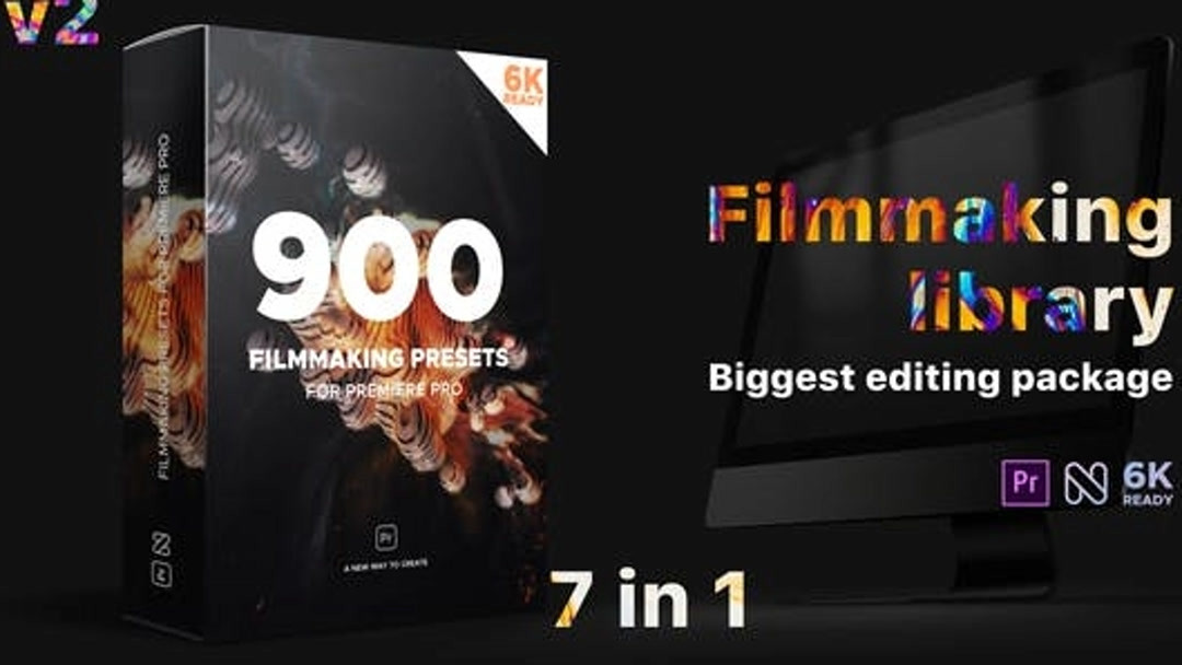 Pr模板-900种文字标题转场片头调色视觉特效包