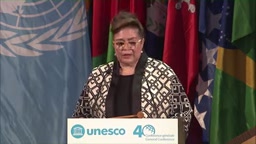 有原稿 联合国教科文组织第四十次全体会议讨论 口译材料原声