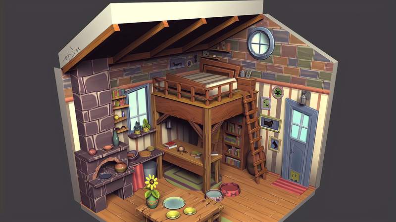 「3DMAX场景建模」小房间场景制作片段2